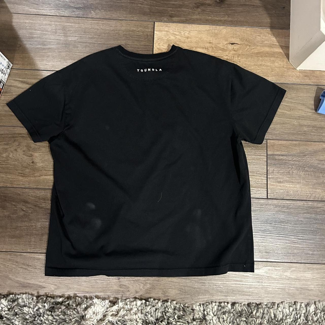 Black YoungLA rose shirt great for clubs, night... - Depop