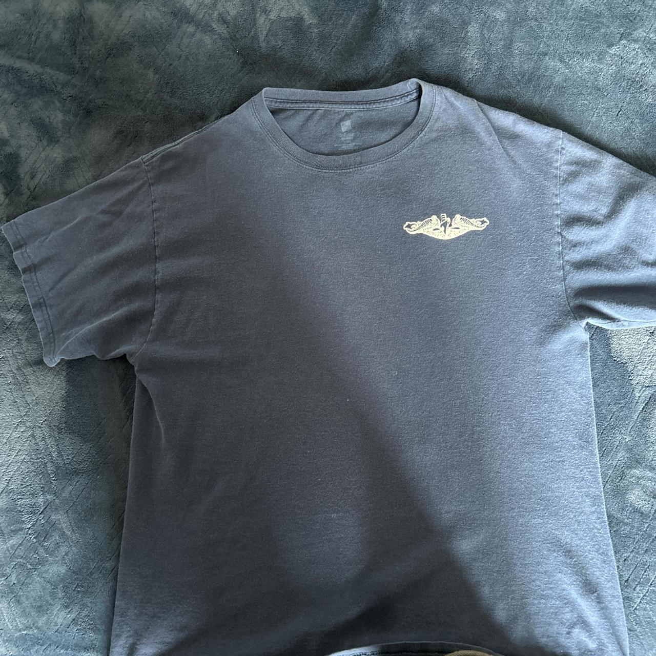 Large navy hanes tag less t shirt #usa #army #navy - Depop