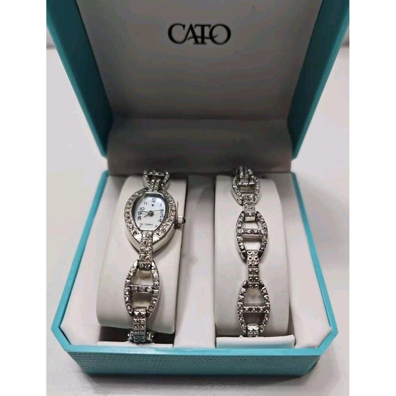 Cato Womens Watch And Bracelet Set Silver Tone... - Depop