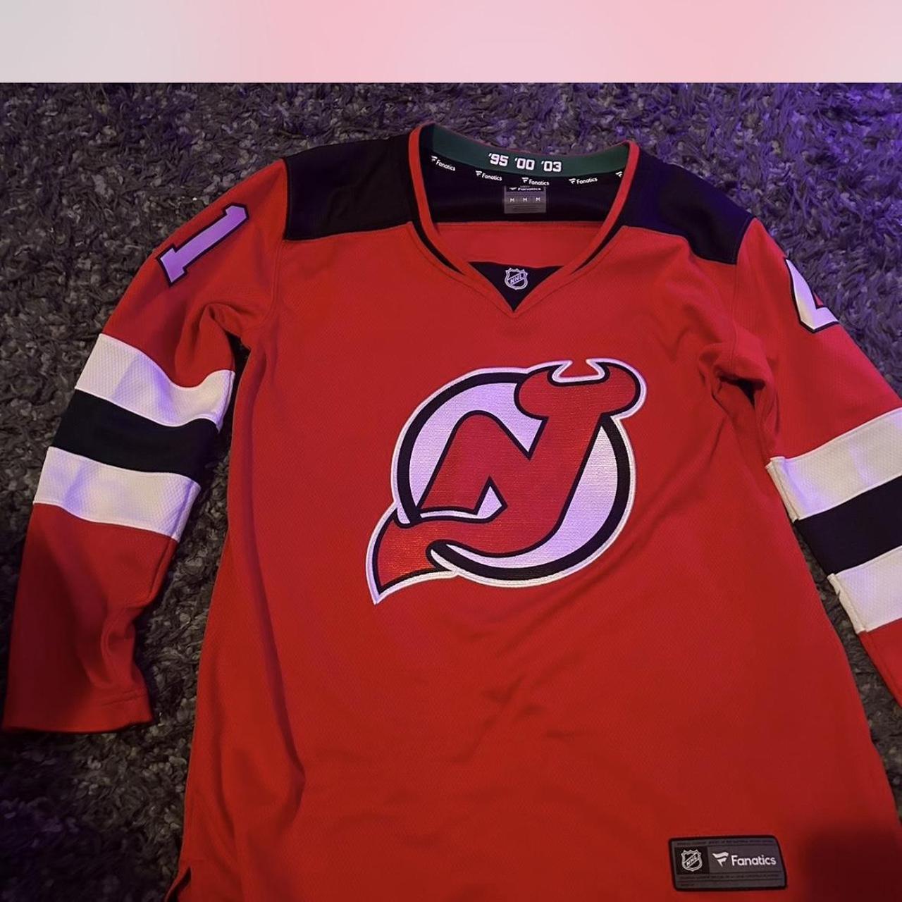 New Jersey Devils red and white jersey - Depop