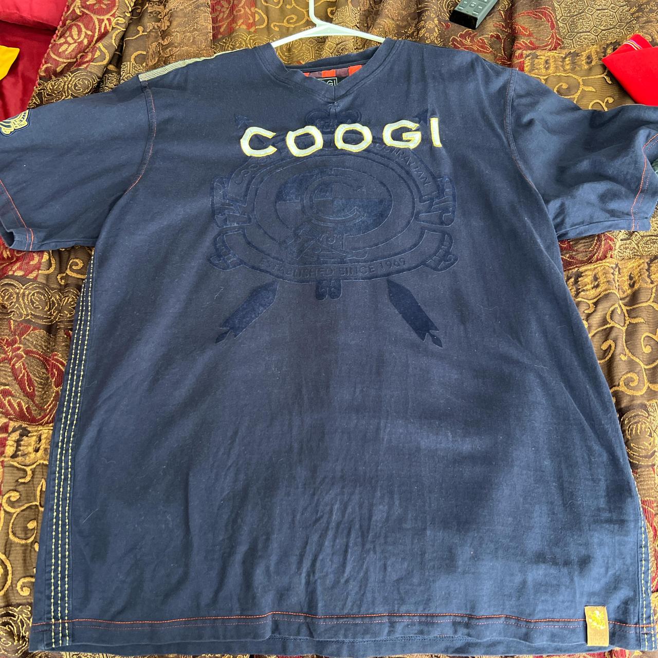 Coogi brand v neck shirt - Depop