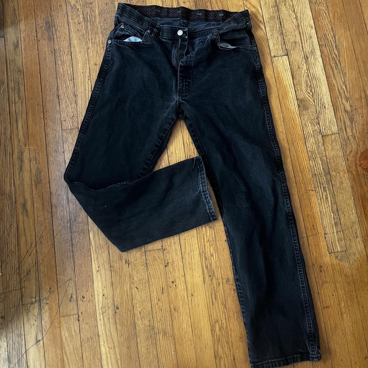 wrangler jeans - 36 x 30 #jeans #blackjeans #wrangler - Depop