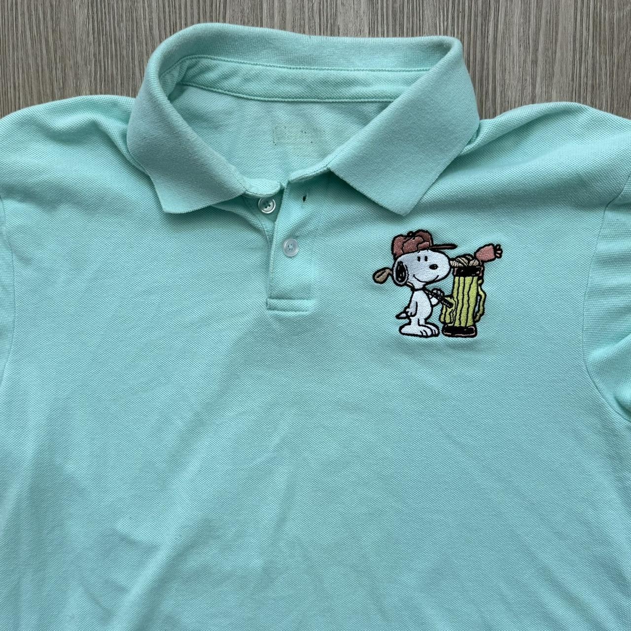 Blue Snoopy golf polo shirt #golfstyle - Depop
