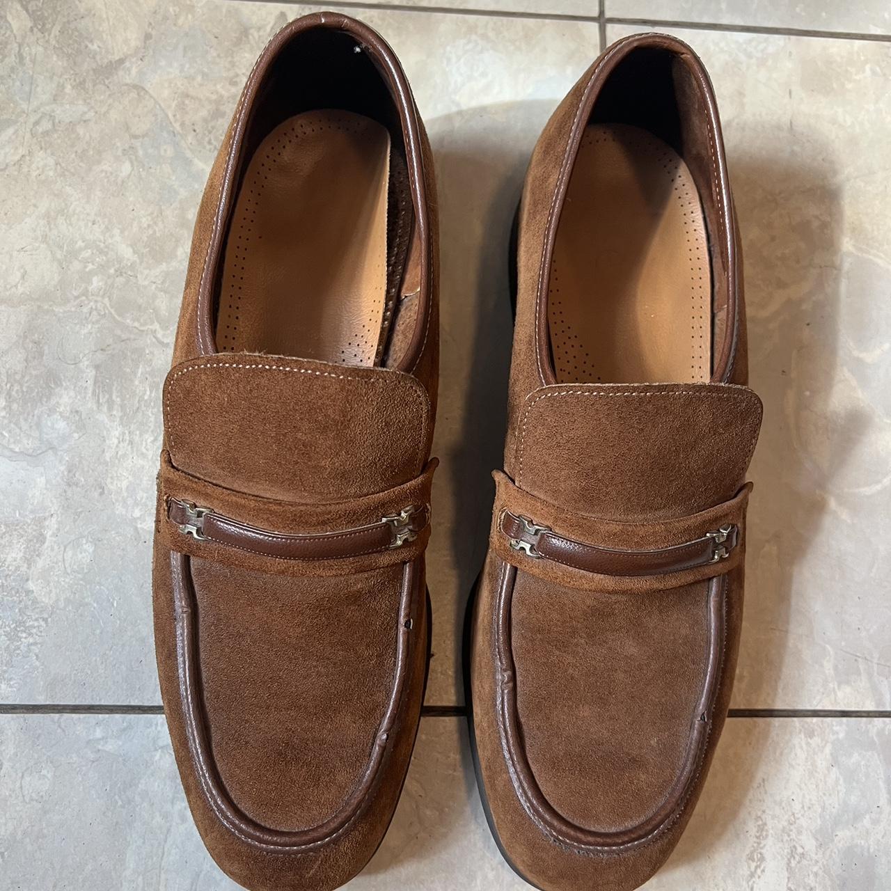 Suede Men’s Loafers. Exact size unknown. From toe to... - Depop