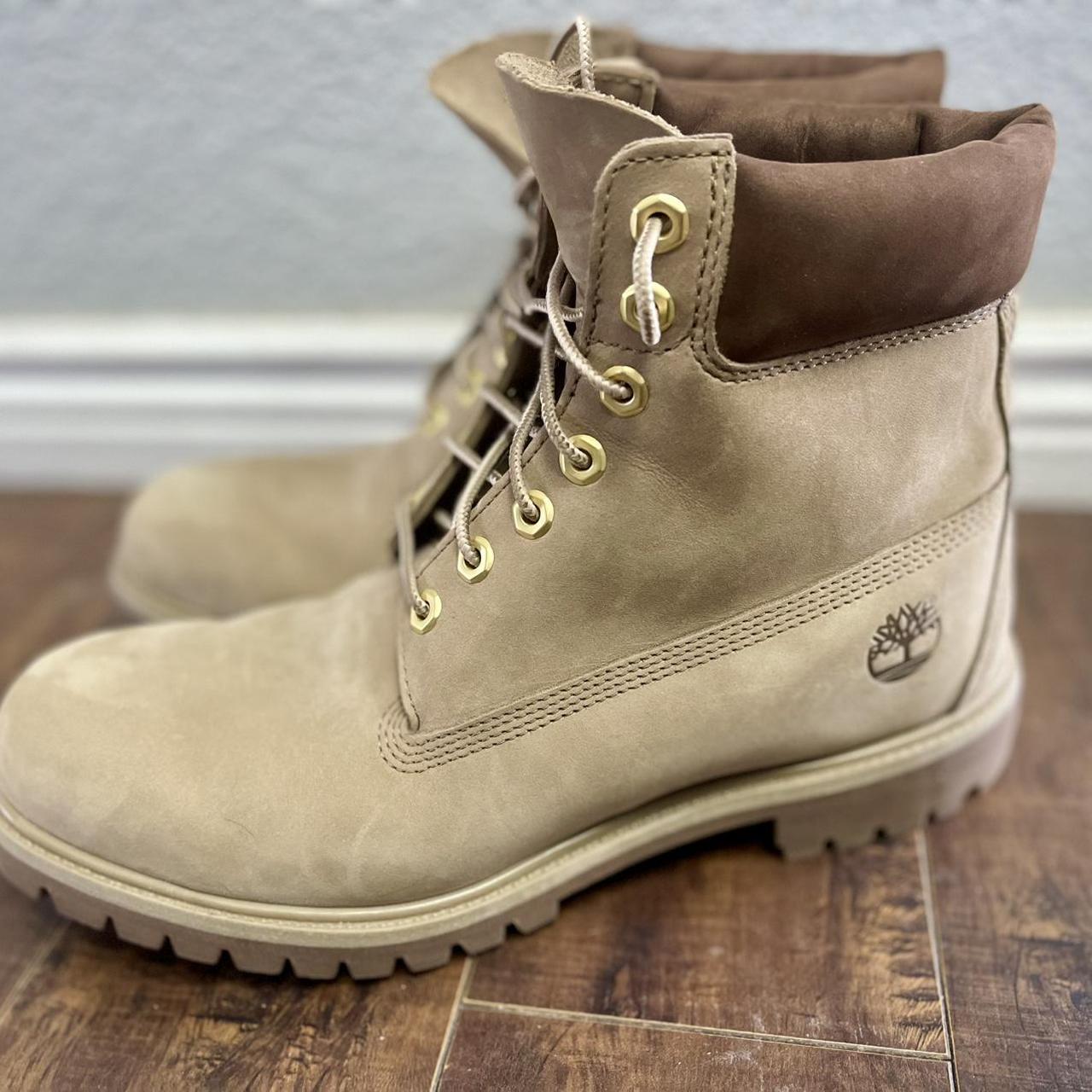 Tan Timberland Water Resistant Boots Size 11 Send... | Depop
