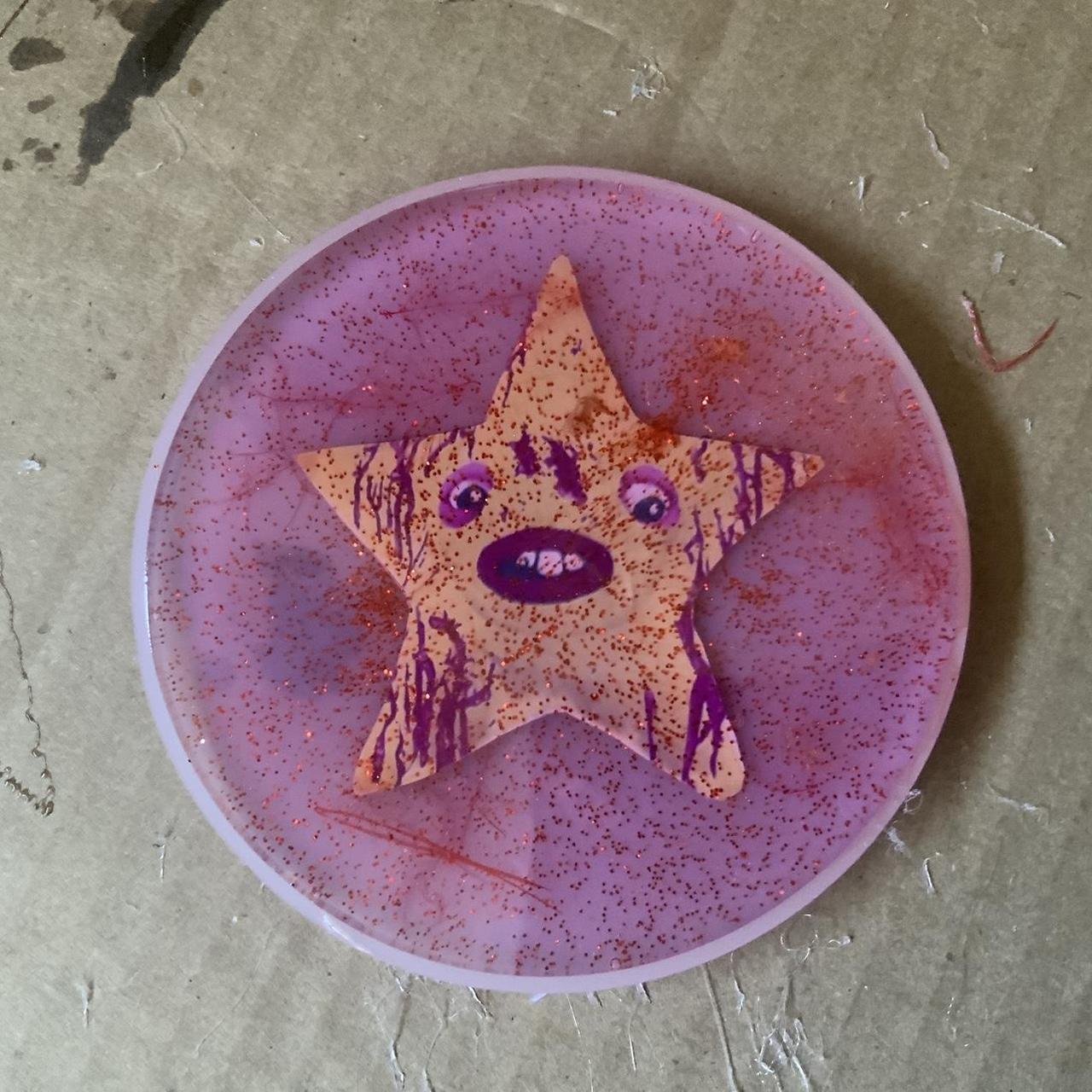 Jazmin bean star resin coaster 100%... - Depop