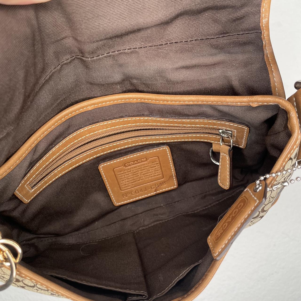 Vintage Y2K tan coach shoulder bag with cherry charm... - Depop