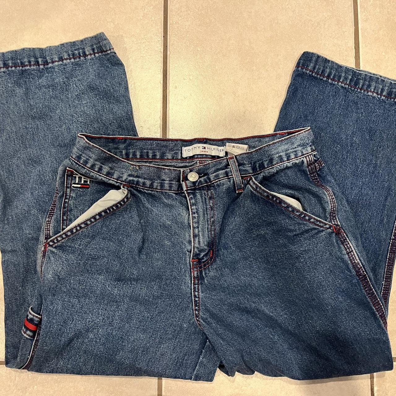 blue carpenter jeans (missing a belt loop) - VERY... - Depop