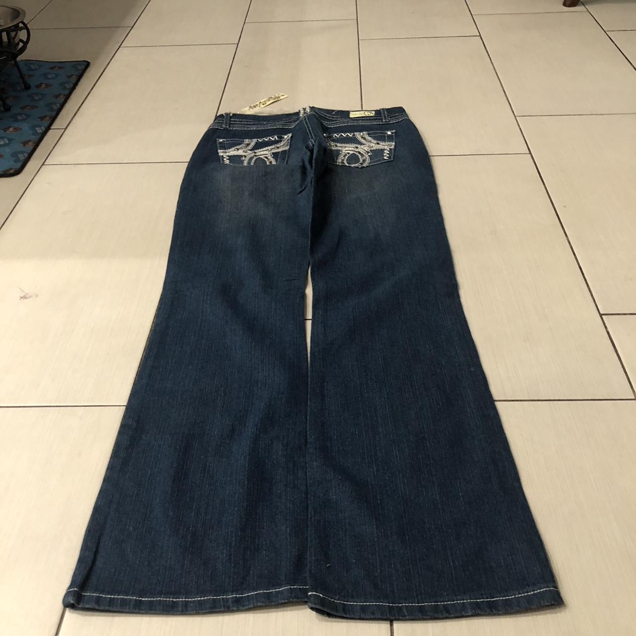 Dope women’s jeans with gems flared size 7... - Depop