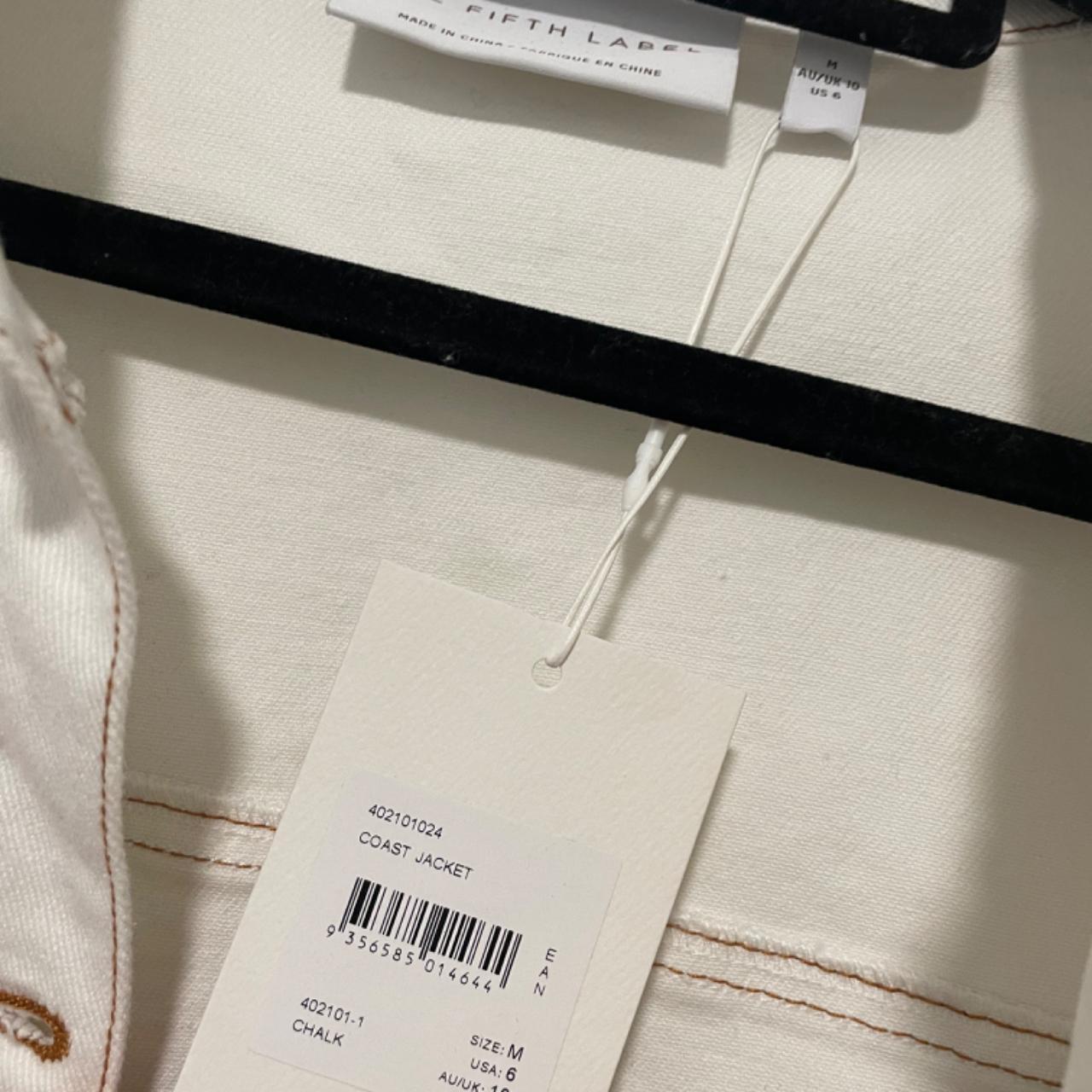 The fifth label white denim jacket size medium - Depop