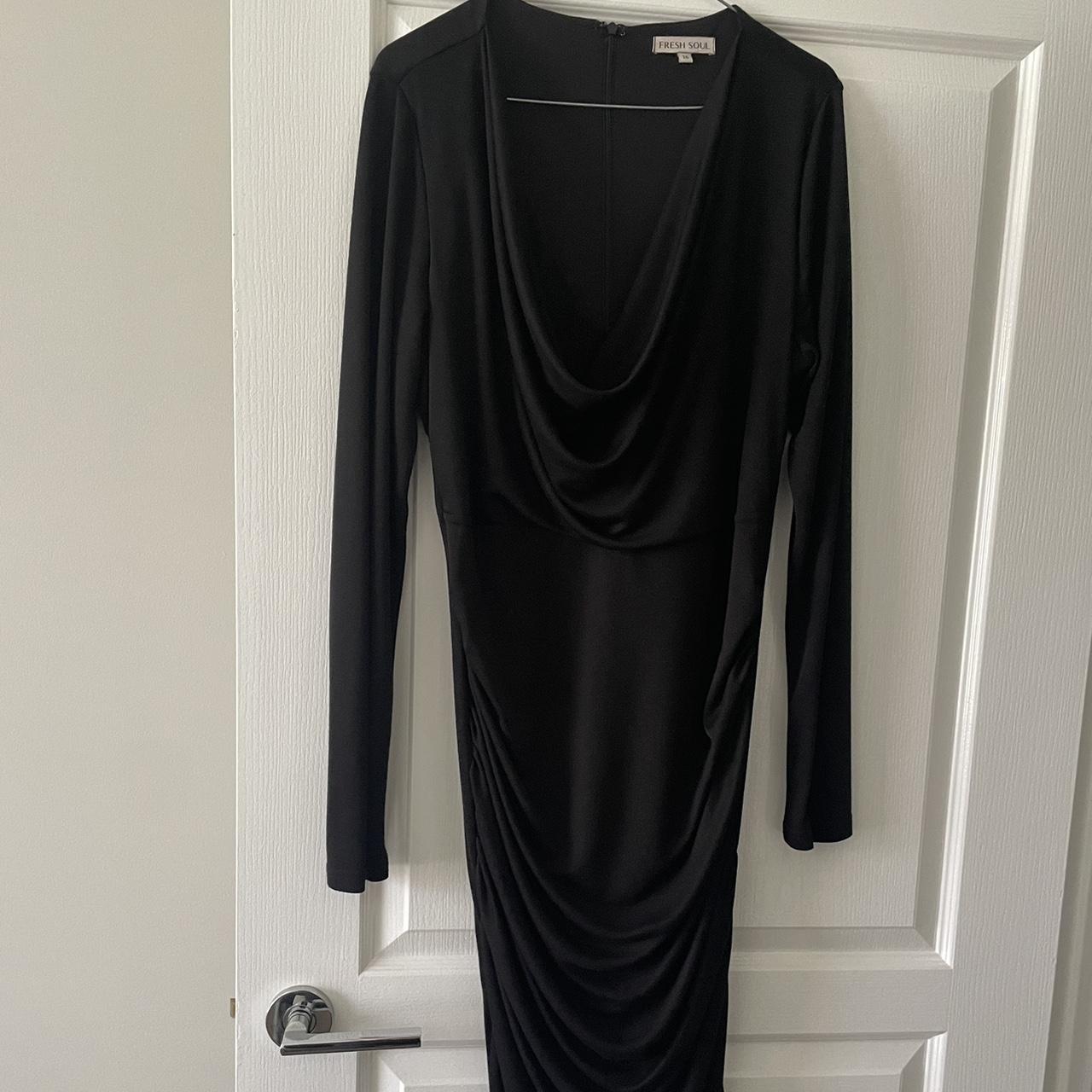 Black slinky evening dress. Good for cocktail and... - Depop