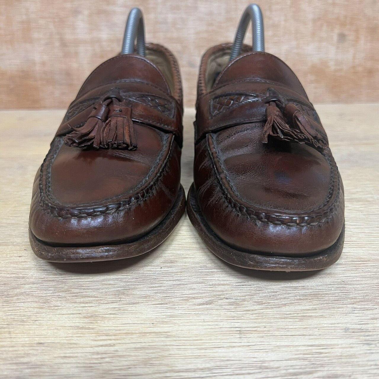 Allen Edmonds Maxfield Leather Brown Tassel Loafers... - Depop