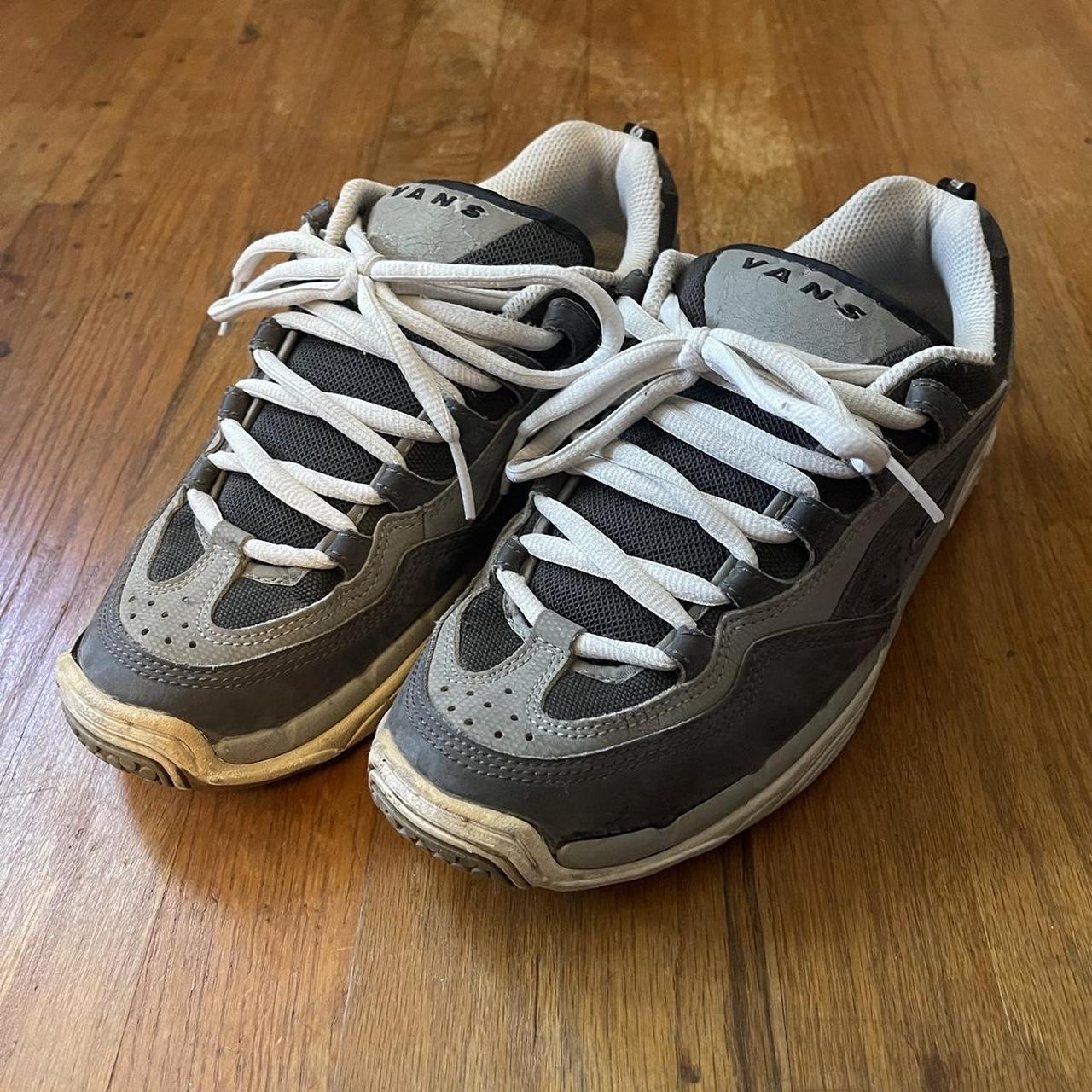 Rare Vintage 00s Chunky Grey Skater Vans soles r... - Depop