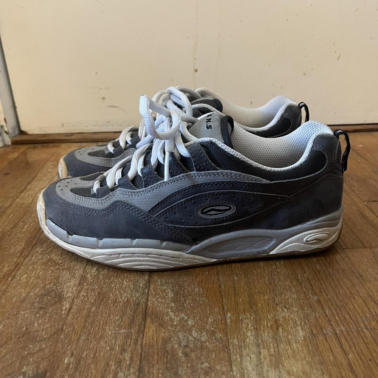 Rare Vintage 00s Chunky Grey Skater Vans soles r... - Depop