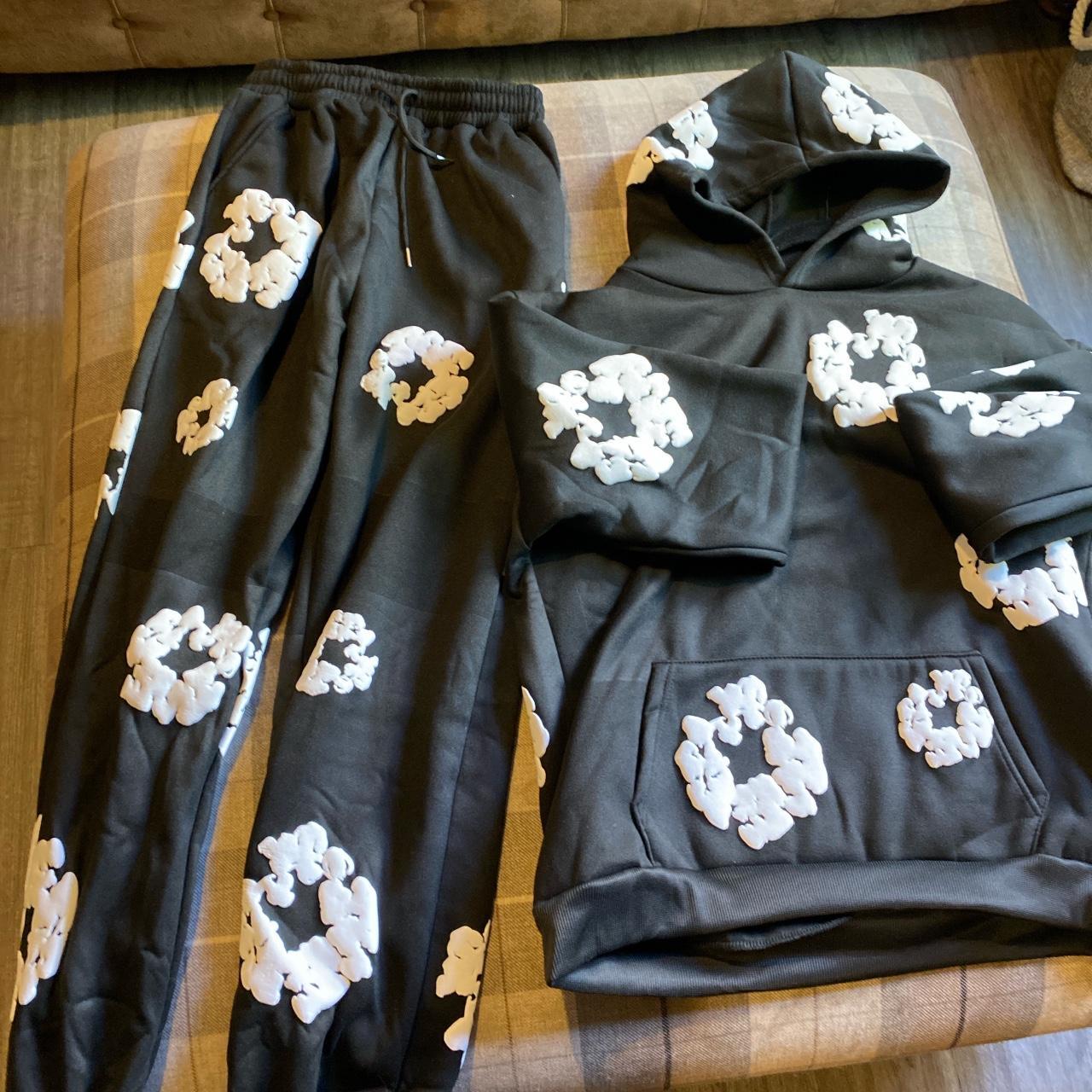 denim tears tracksuit %100 cotton 3d puff print... - Depop