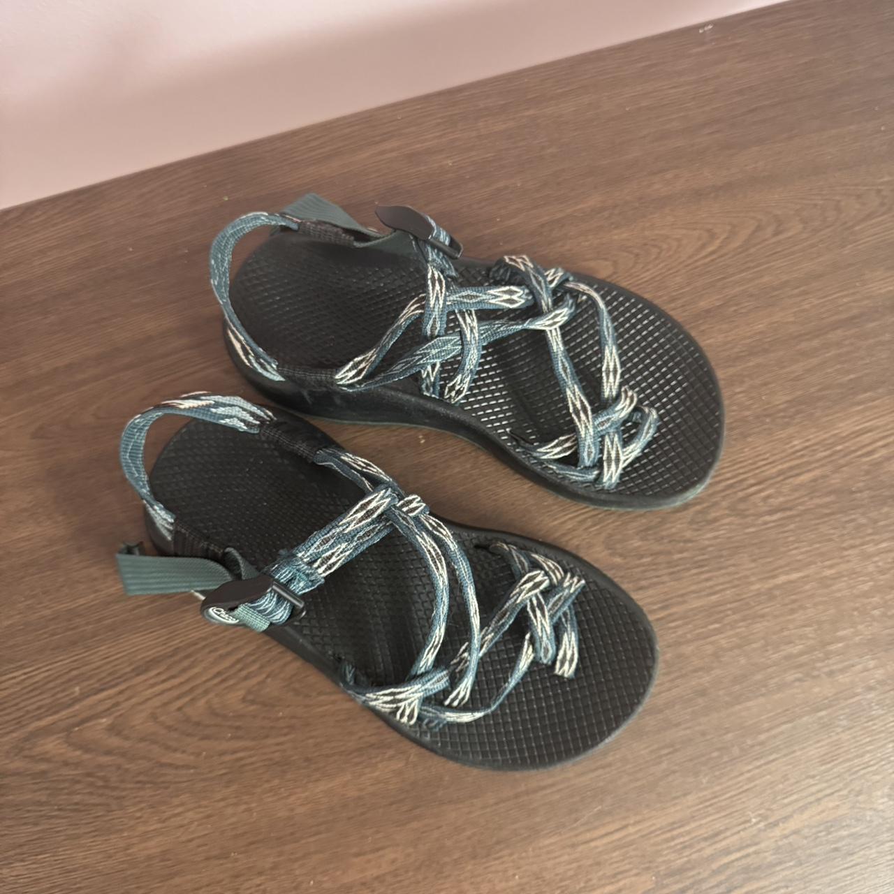 Toe loop green strappy Chaco sandals. These chacos... | Depop
