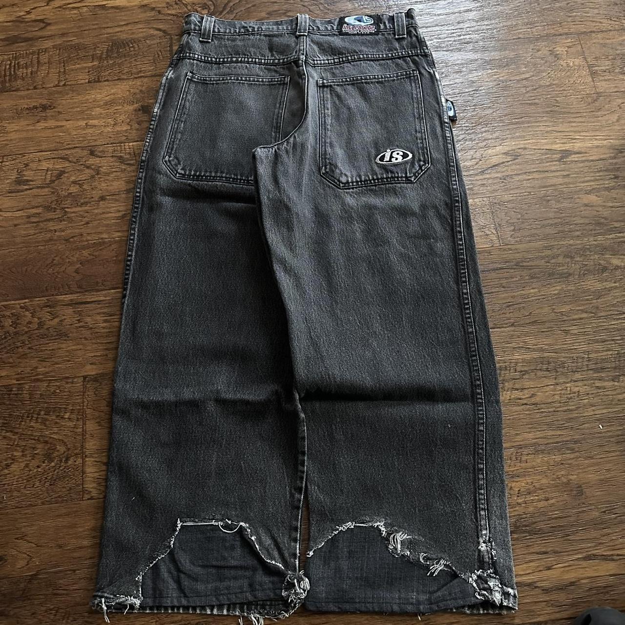 baggy interstate black faded jeans... | Depop