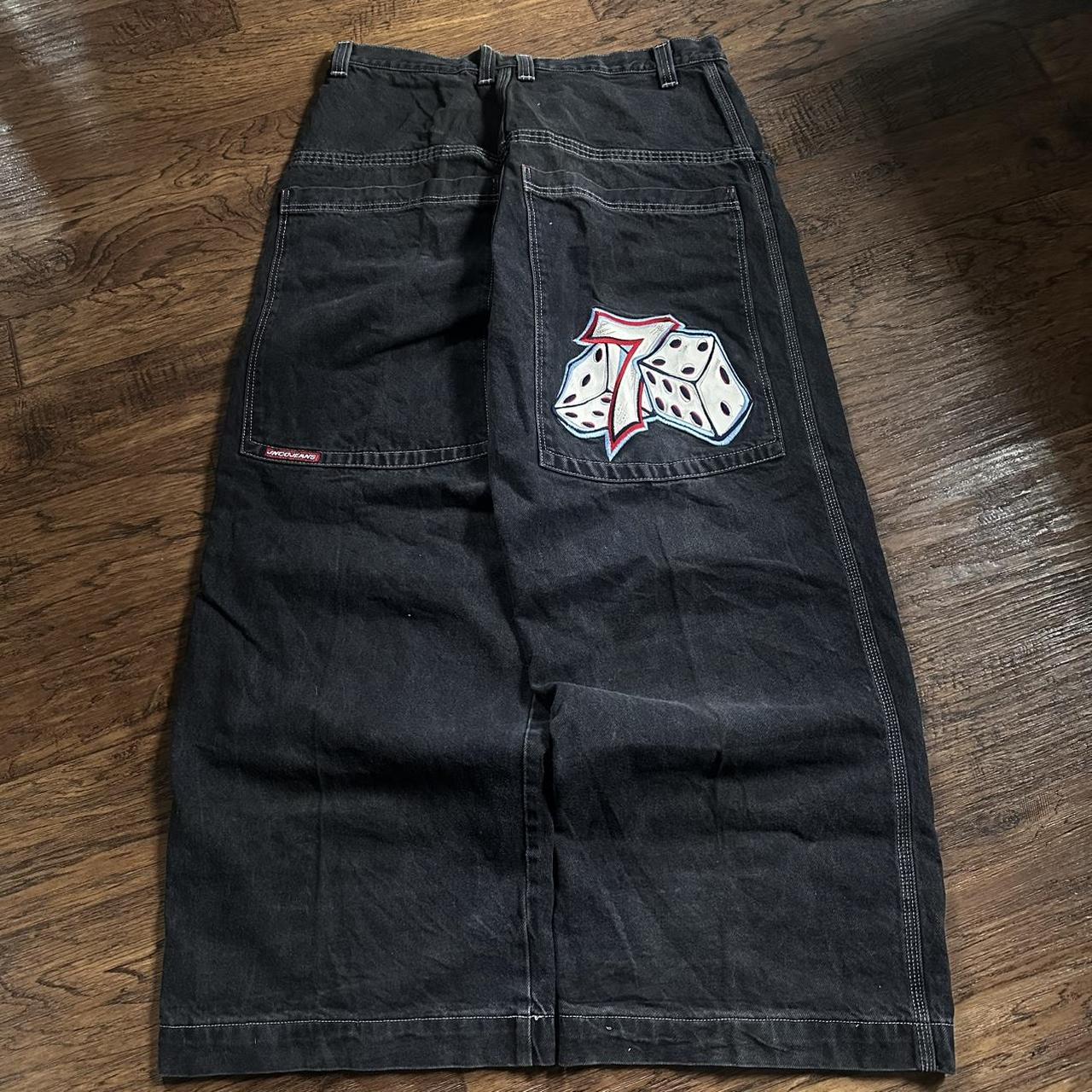 Jnco black dice 🎲 jeans 38x31 Huge 13.5in leg... | Depop
