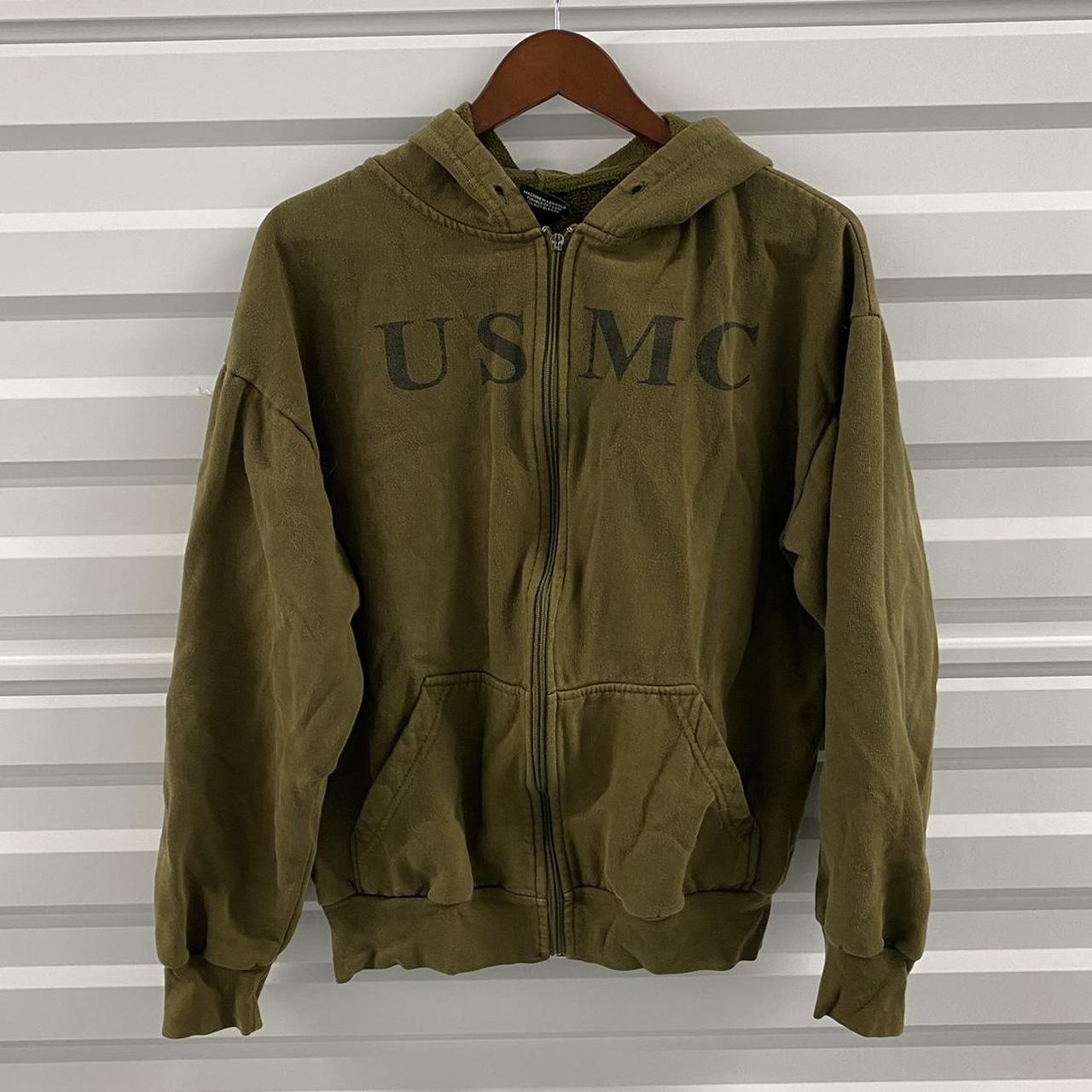 Vintage 2000’s USMC Zip Up Hoodie Shipping rates may... - Depop