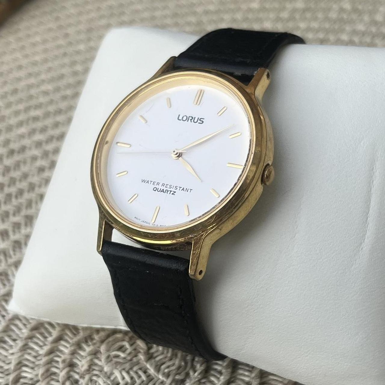 Vintage Lorus V515-8A00 Gold Plated Mens Watch... - Depop