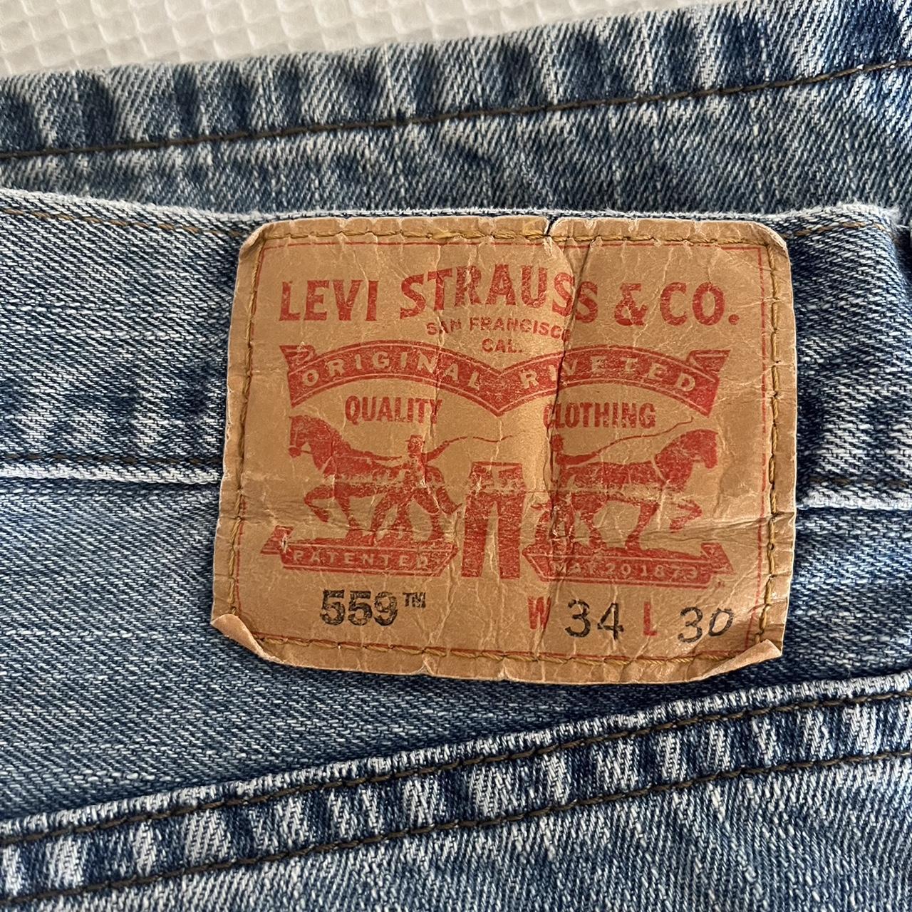 Vintage Levi’s Stonewashed 559 Jeans Waist:... - Depop