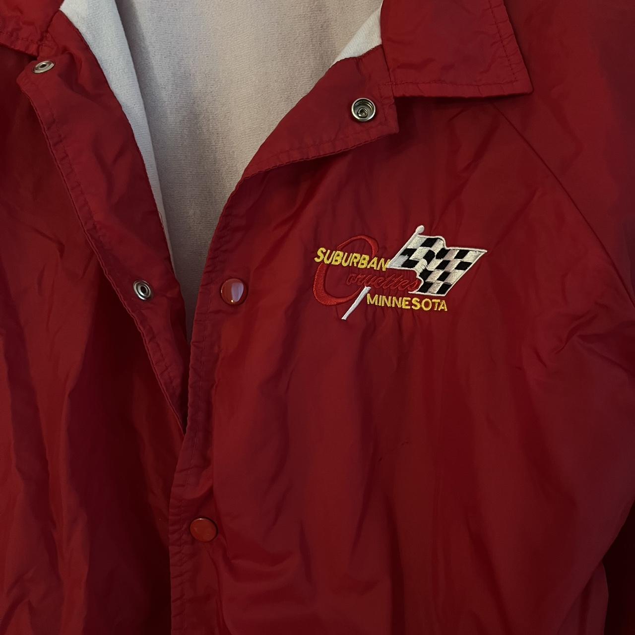 red vintage racing windbreaker jacket | Depop