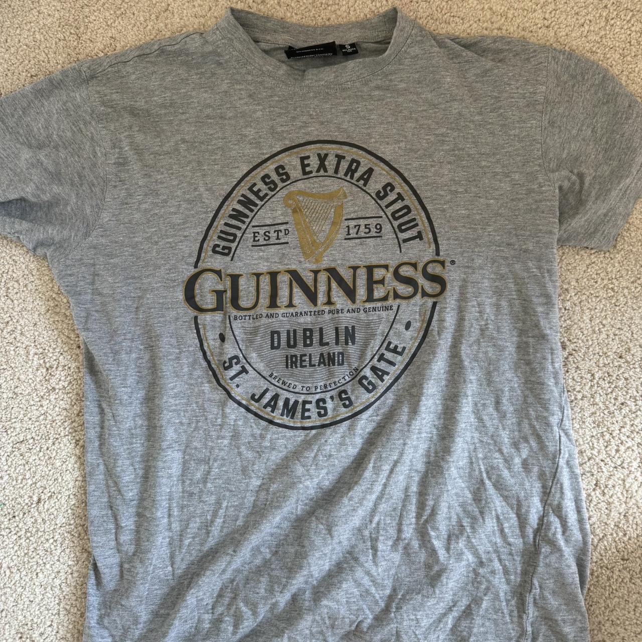 Official Guinness merchandise shirt. Soft grey size... - Depop