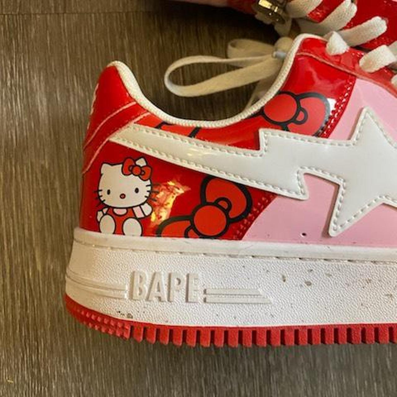 Hello Kitty Bapestas Size 10 condition is shown in... - Depop