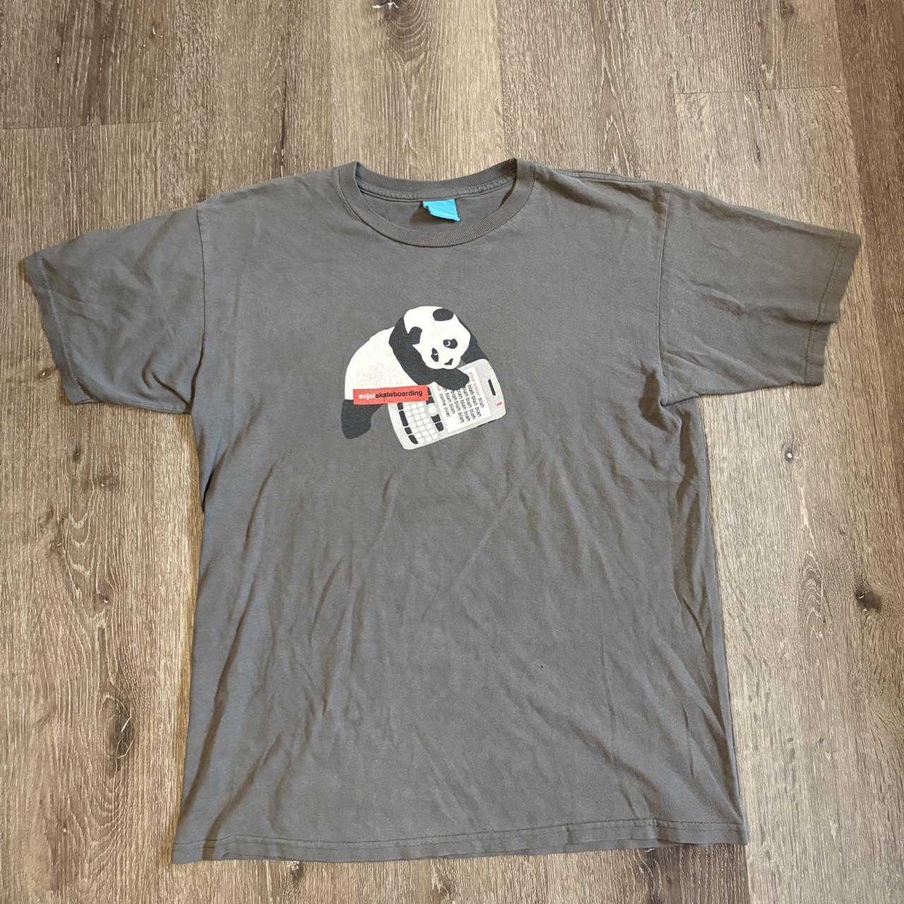 Grey Enjoi Skateboarding Panda Shirt Size M In great... | Depop