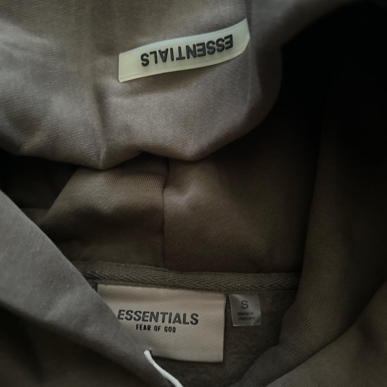 Essentials Fear of God charcoal grey hoodie size S... - Depop