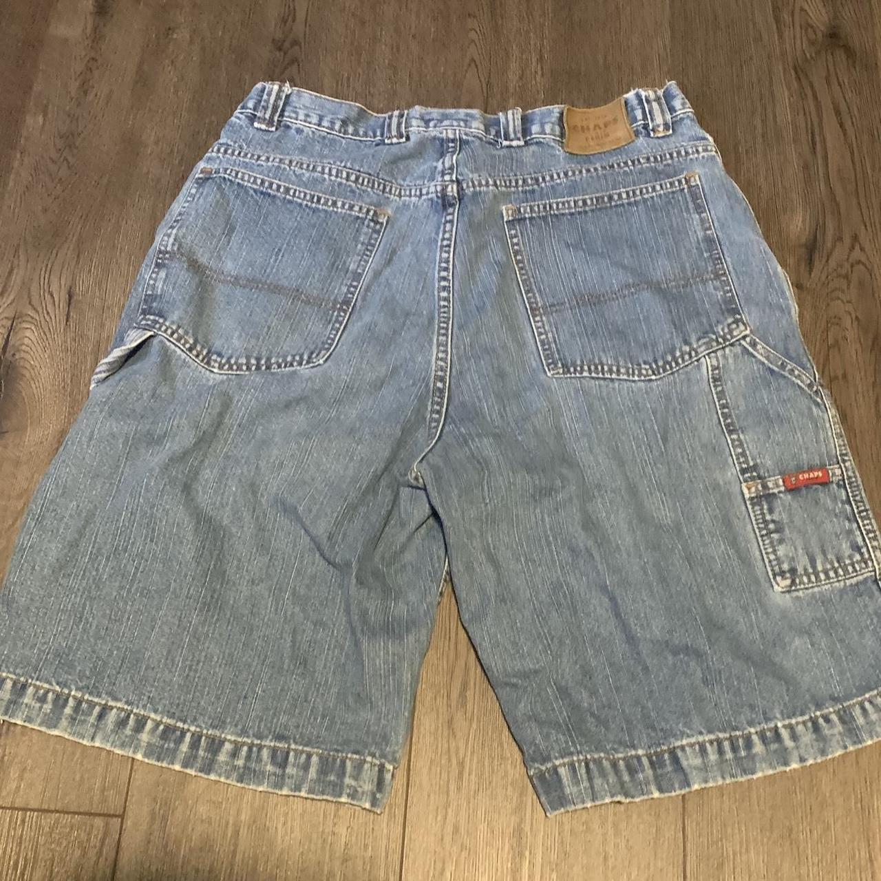 CHAPS Denim Jorts thrifted Size:33/Medium Color:denim - Depop