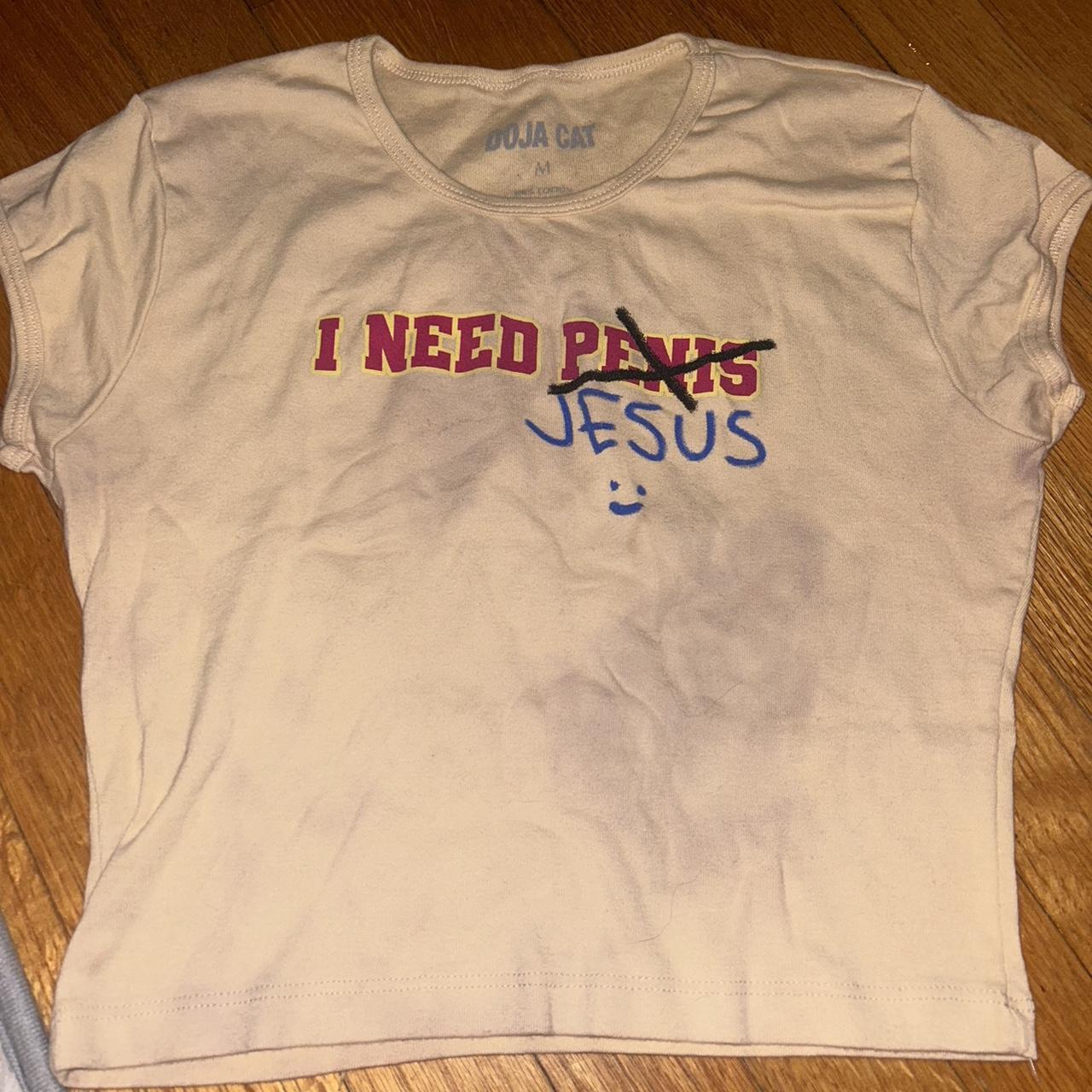 Doja Cat The Scarlet Tour Merch I Need Jesus Crop... - Depop