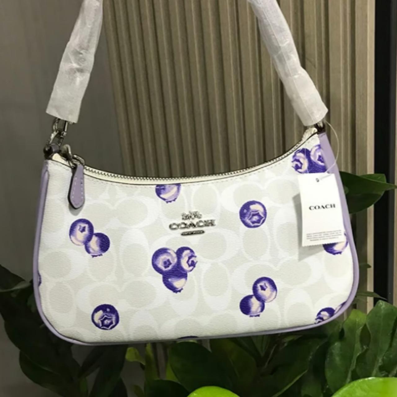 Coach Blueberry Print Women's Shoulder Bag 9 1/2... - Depop
