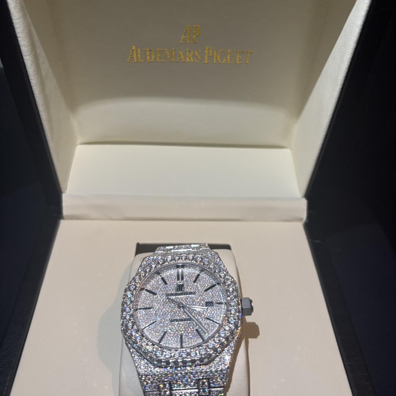Iced out ap watch (passes diamond tester) | Depop