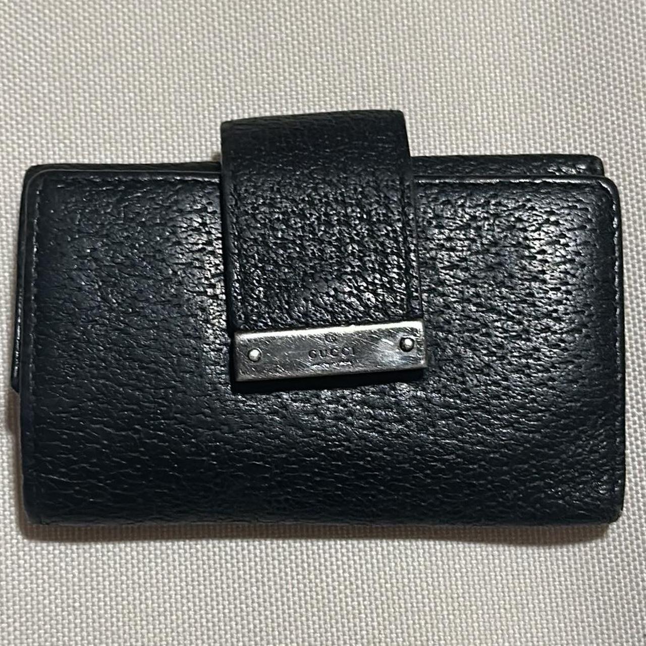 Authentic Gucci black leather key holder key... - Depop