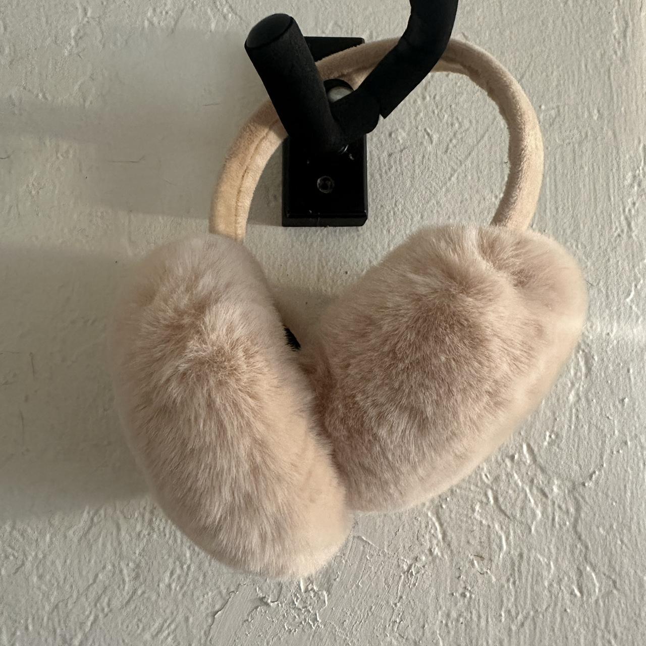 Blush pink ear muffs so cute for winter walks! Super... - Depop