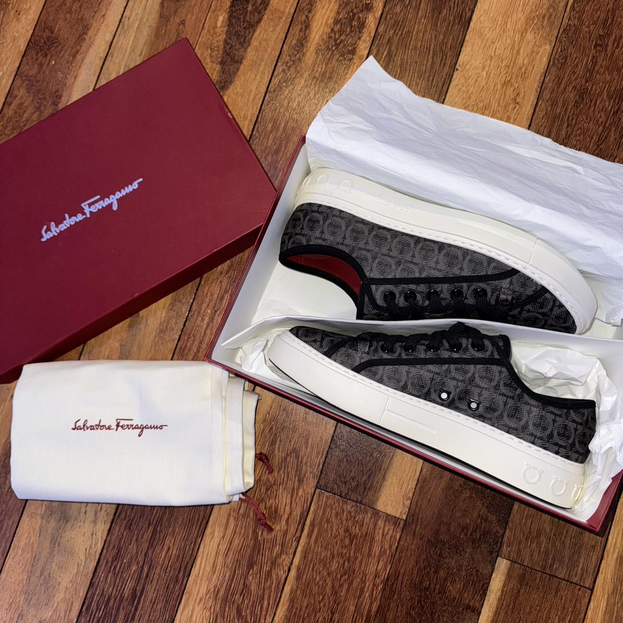 Anson Logo Print Low-Top Sneakers by Salvatore... | Depop