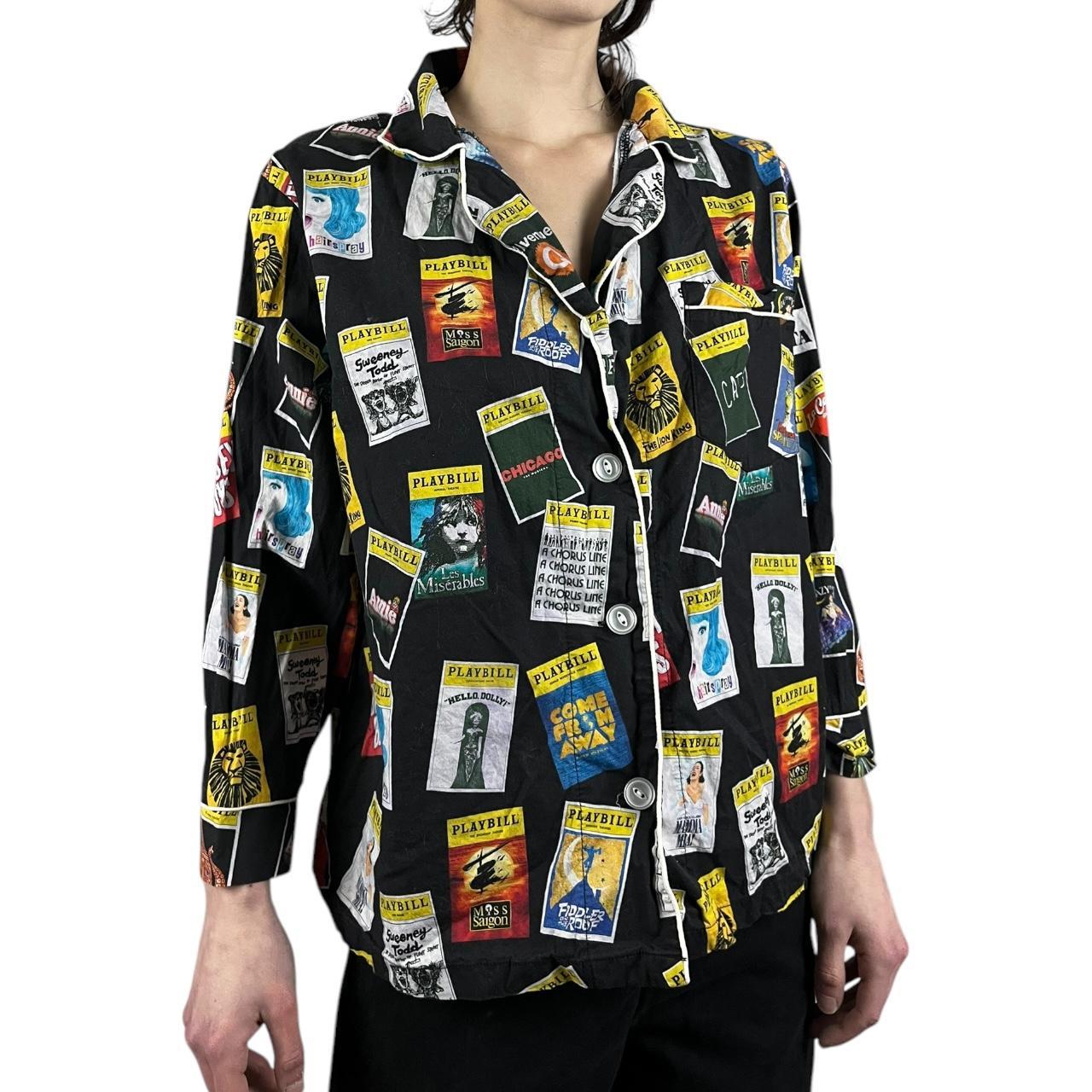 Playbill Graphic Long sleeve -Size L -PJ Top... | Depop