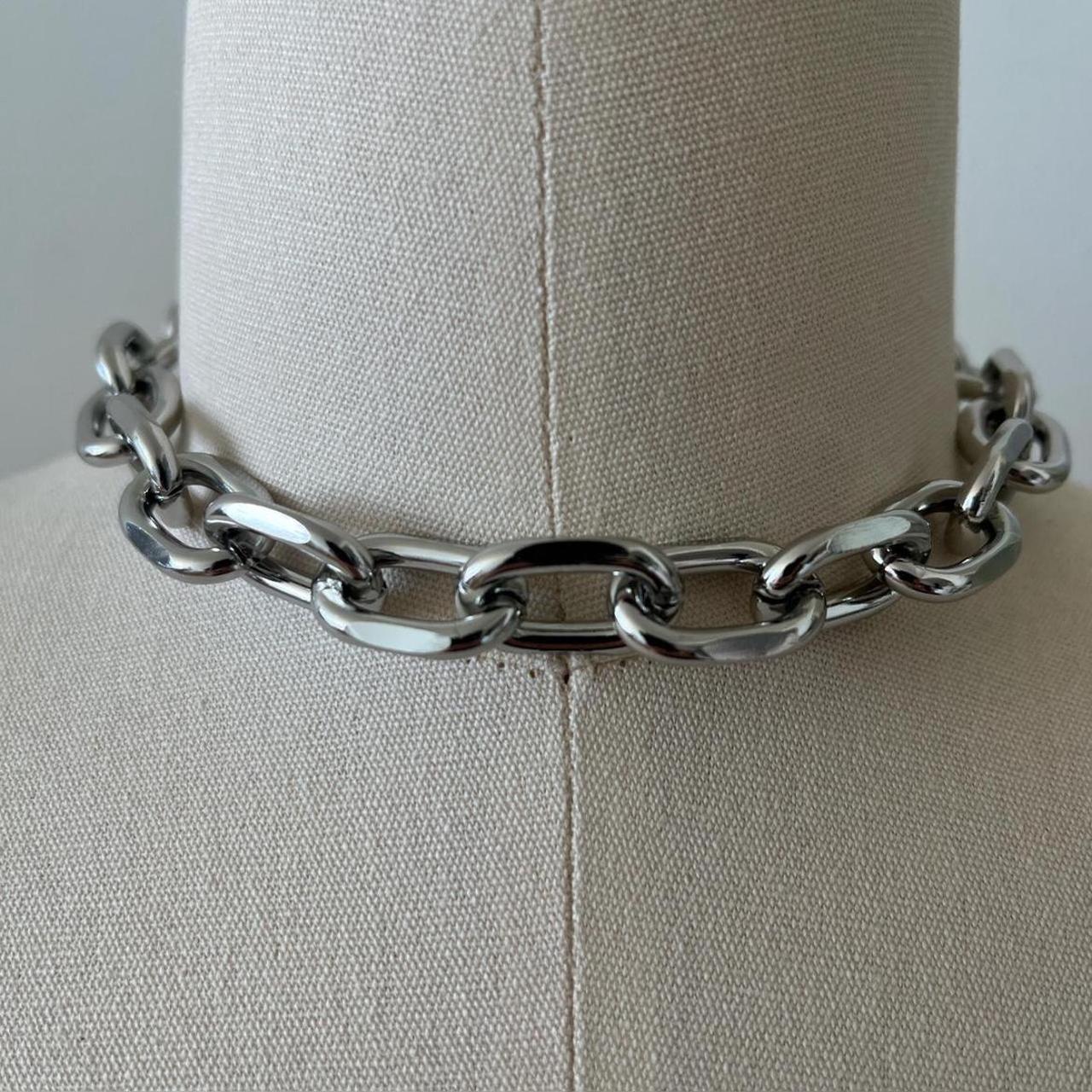 Chunky lightweight Stainless Steel Chain Collar... - Depop