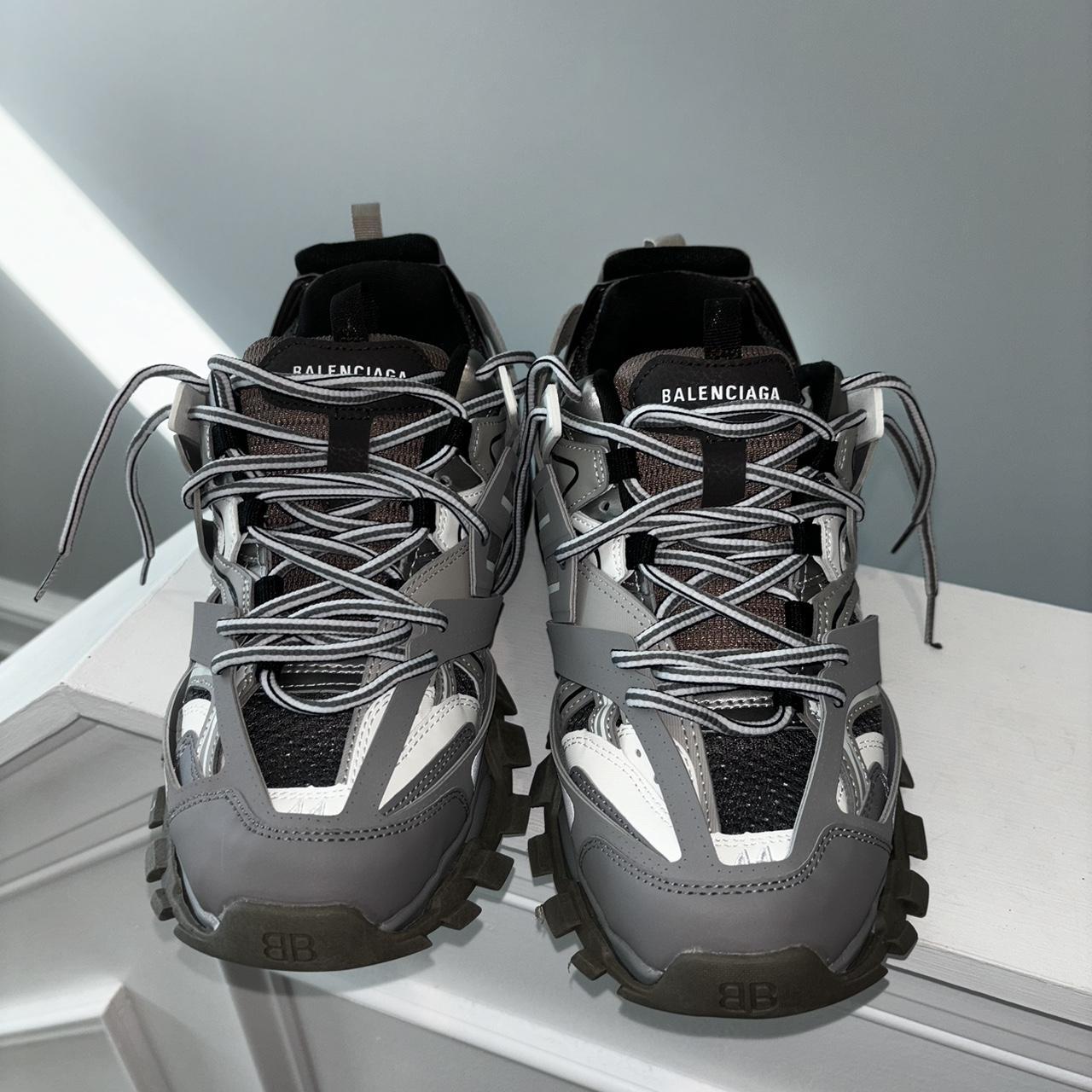 Balenciaga track runners🔥💕gray/silver, worn once... - Depop