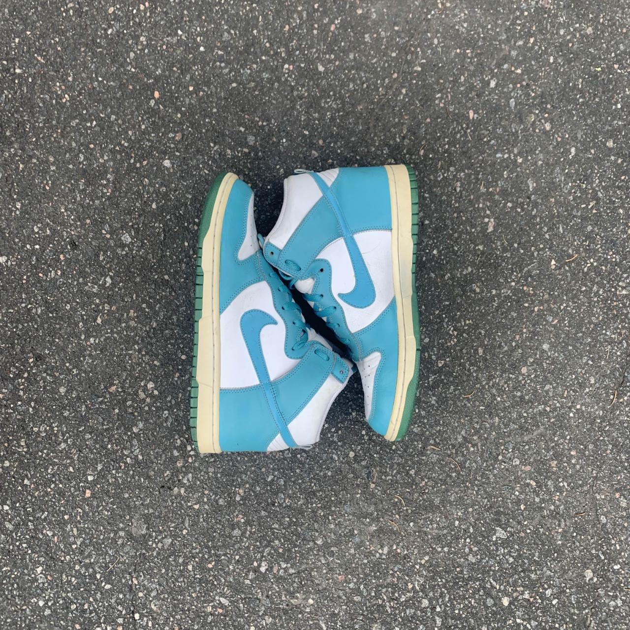 ‘RARE’2010 Nike dunk high mineral blue 🟦 Good... - Depop