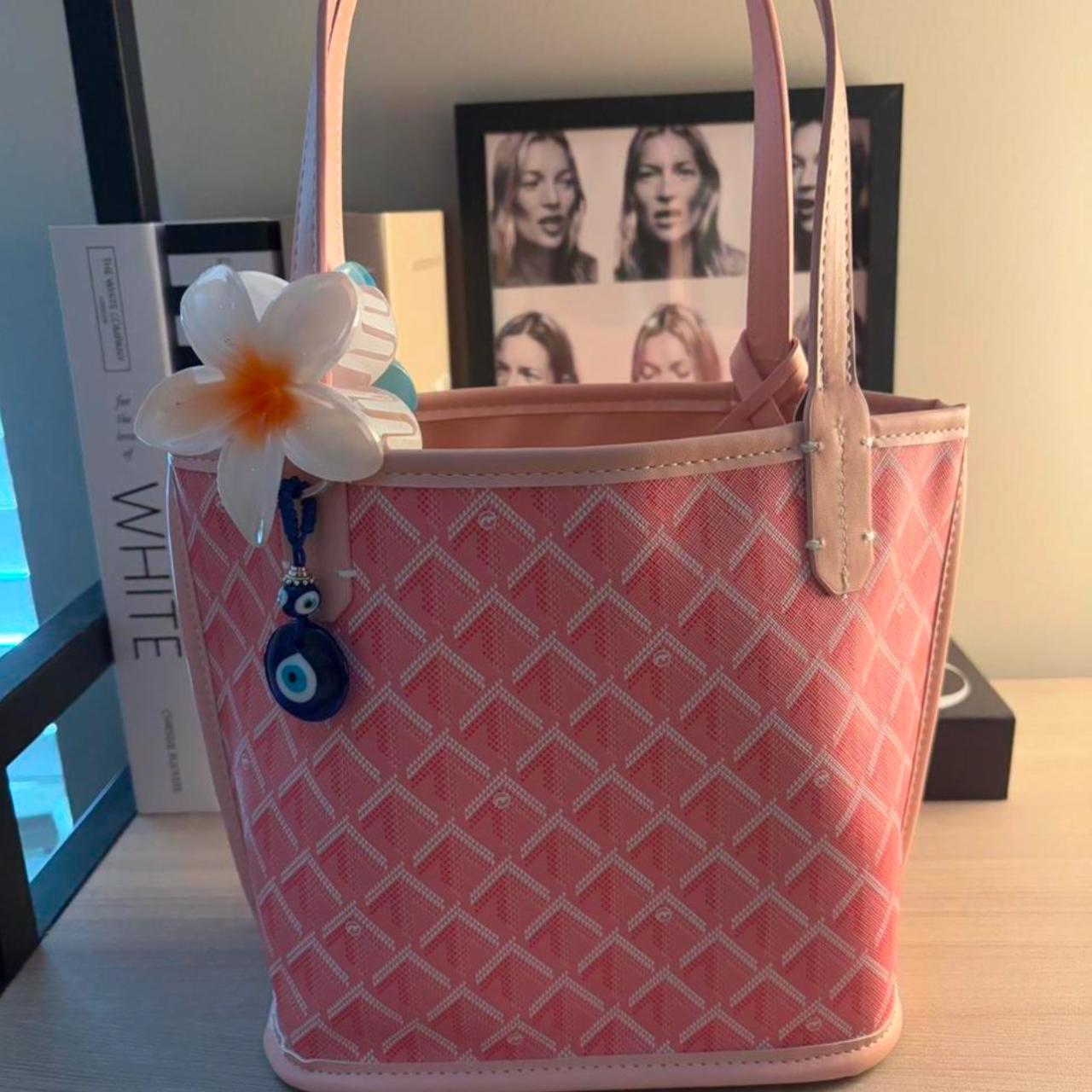 Pink mini tote bag, brand new and also available in... | Depop