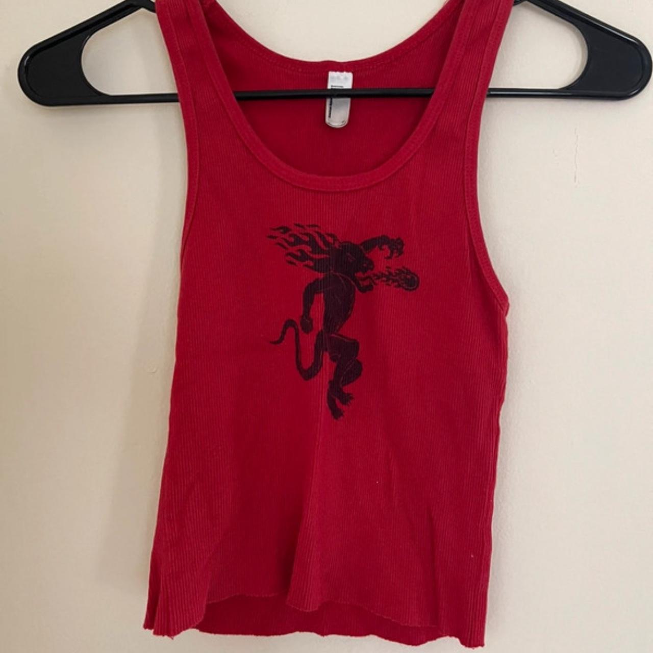 fireball tank top (it’s cropped not super short so... - Depop