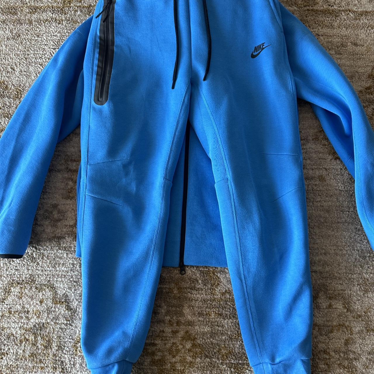 Blue Nike tech fleece suit - Depop
