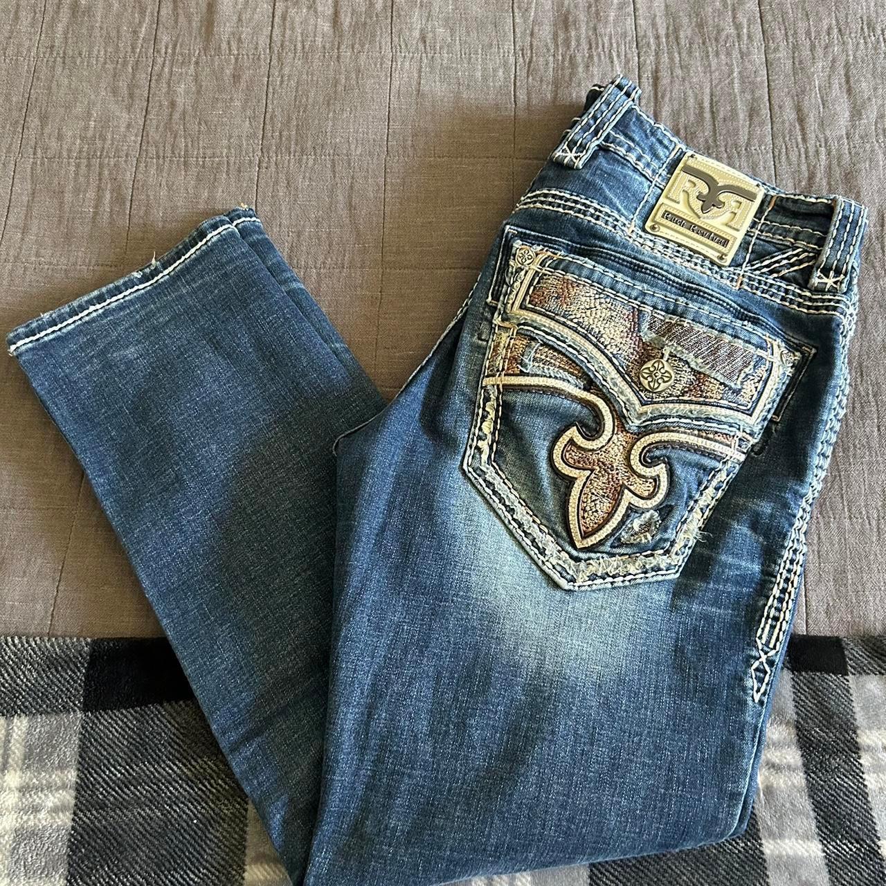 RockRevival Men's Navy Jeans Men’s Rock Revivals... - Depop