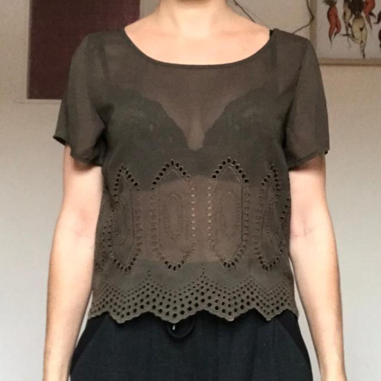 Transparent green top - Depop