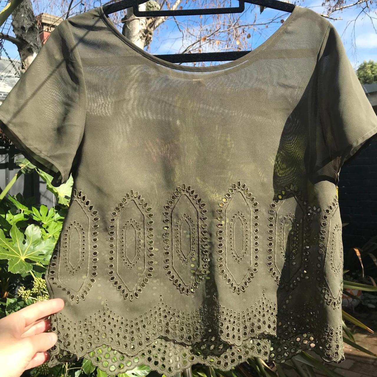 Transparent green top - Depop