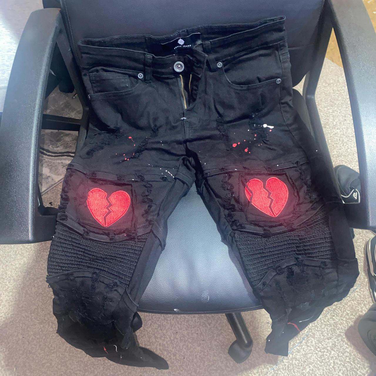 Black heartless focus jeans from New York | Depop