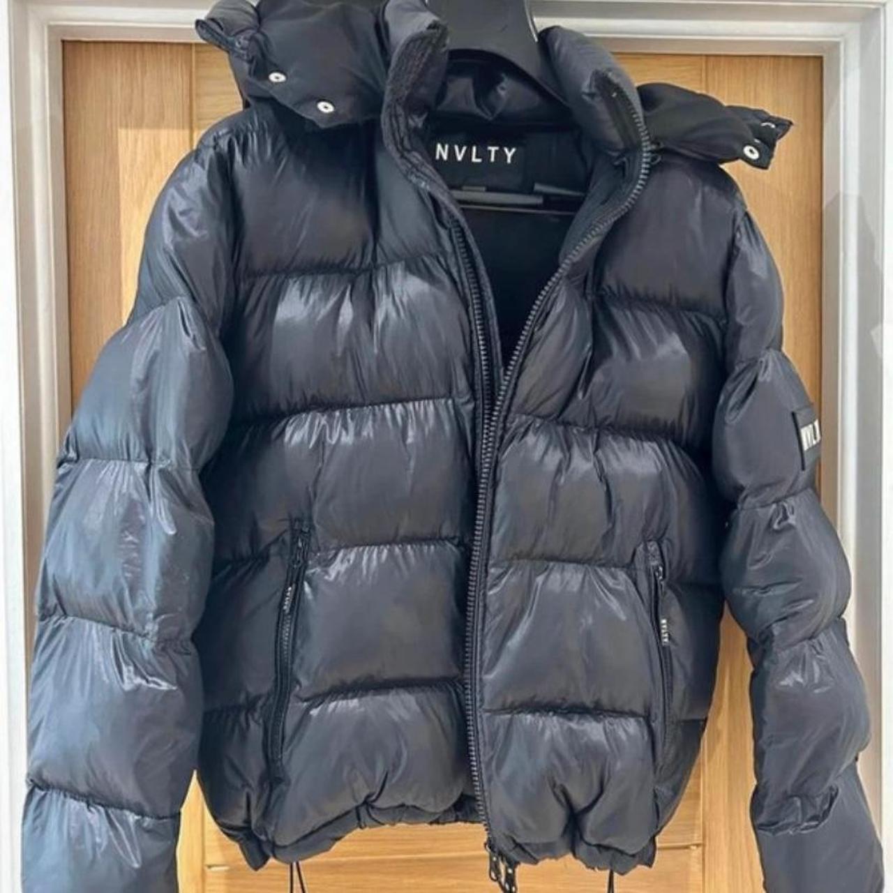 Black NVLTY puffer jacket size medium mens - Depop