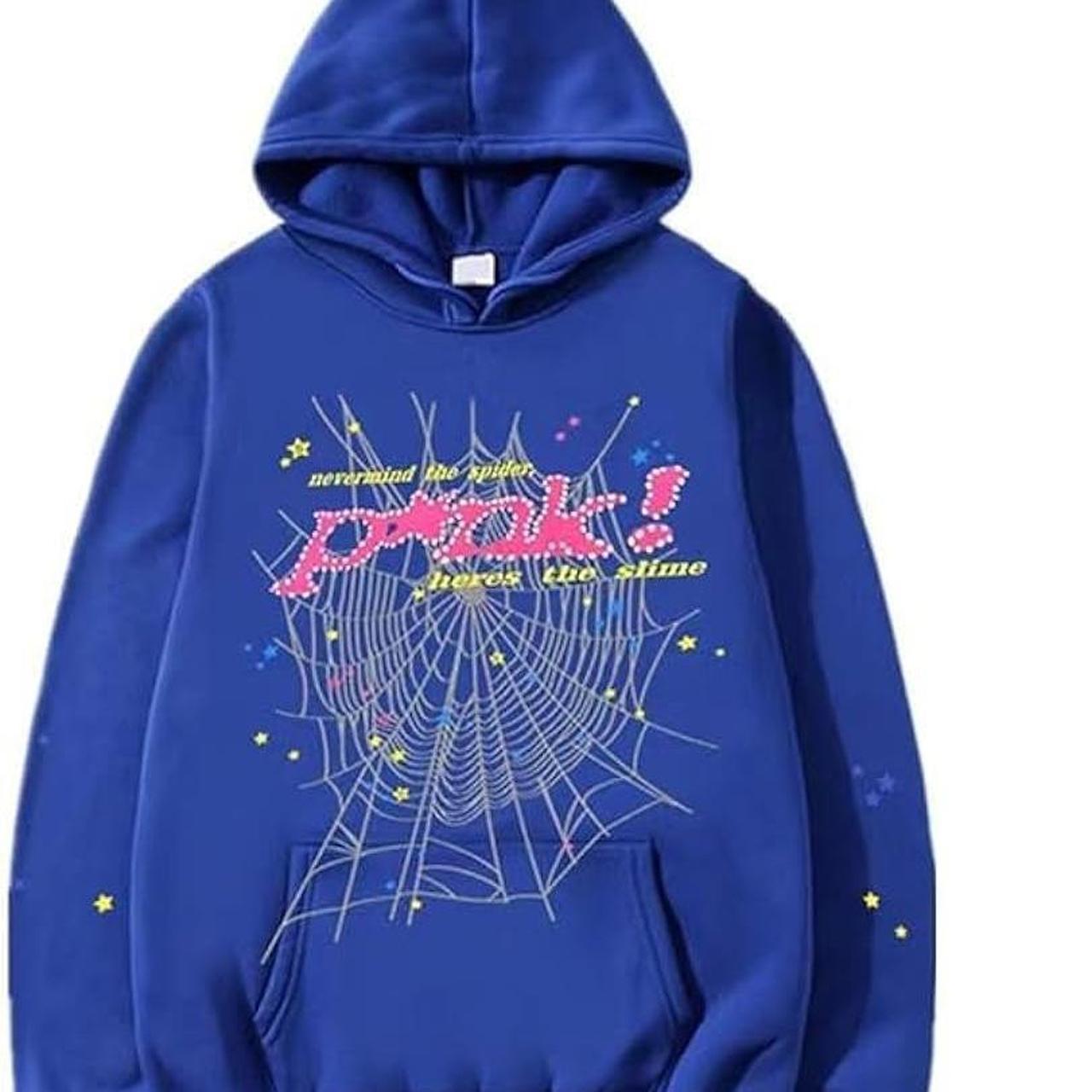 Black and pink spider web hoodie #spiderweb - Depop